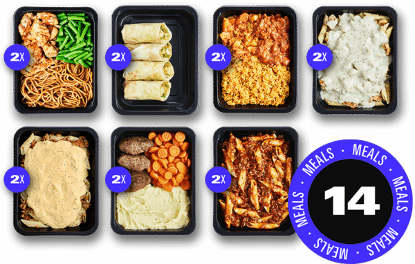 Minced chicken and pulled beef variety pack 2 weeks - Meal prep